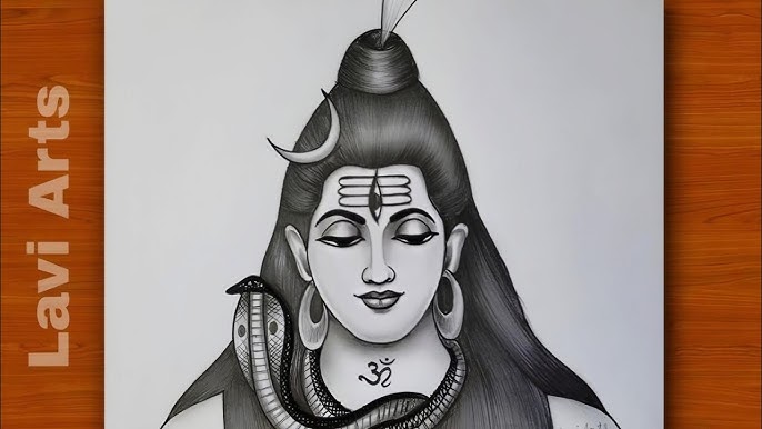 How To Draw Lord Shiva Painting Tutorial In Simple Easy