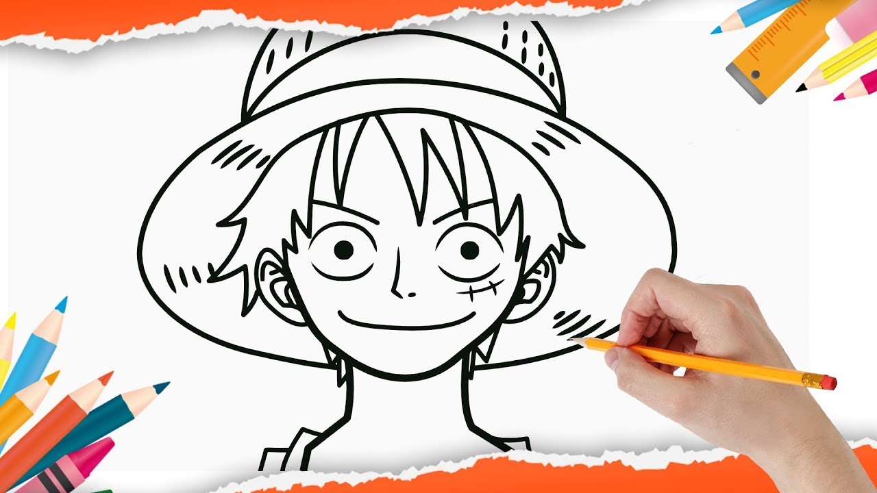 How to draw LUFFY from One Piece EASY (Step by Step) - How to draw ...