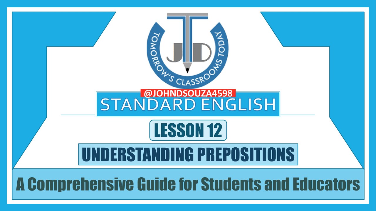 Prepositions: A Comprehensive Guide - YouTube