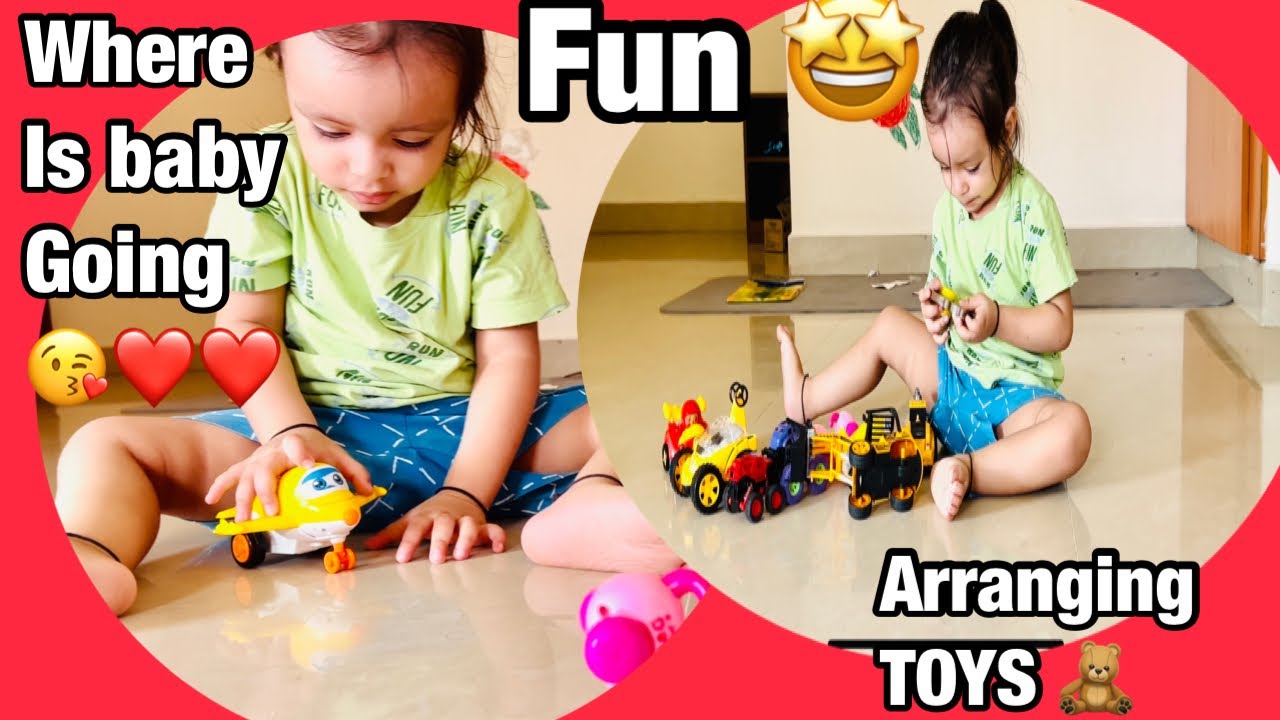 Where Is Baby Going || Baby Arranging his toys 🧸 - YouTube