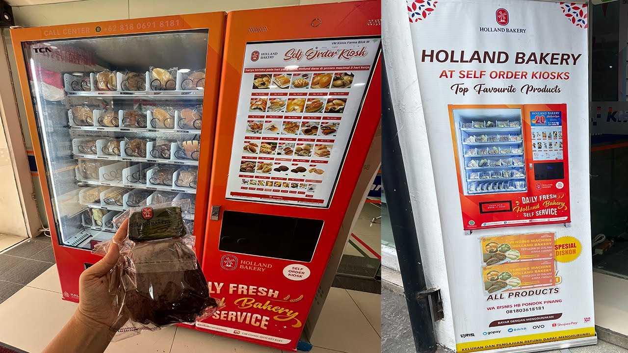 VENDING MACHINE HOLLAND BAKERY DI BLOK M DALAM APOTIK KIMIA FARMA! BUKA ...