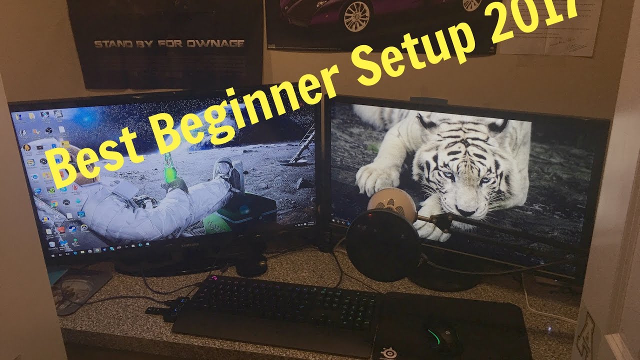 Best Beginner Gaming/Desktop Setup and Products 2017 - YouTube