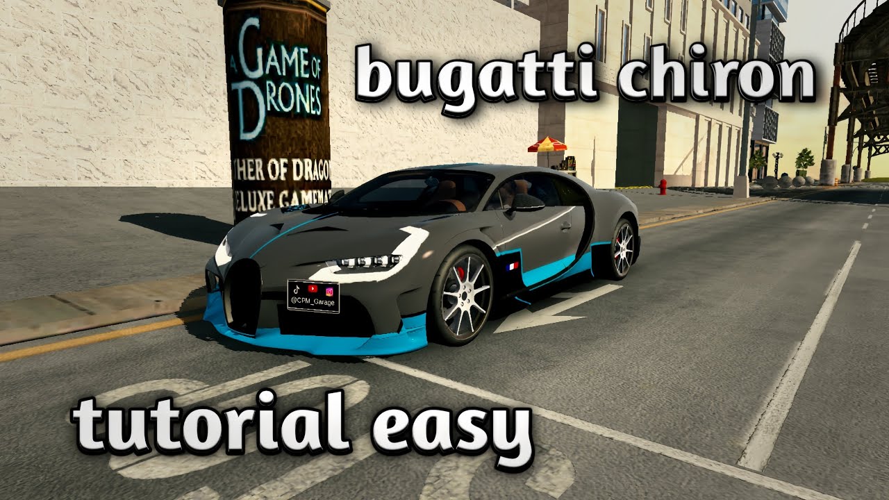 Transforming a Bugatti Chiron with a Custom Livery in Car Parking ...