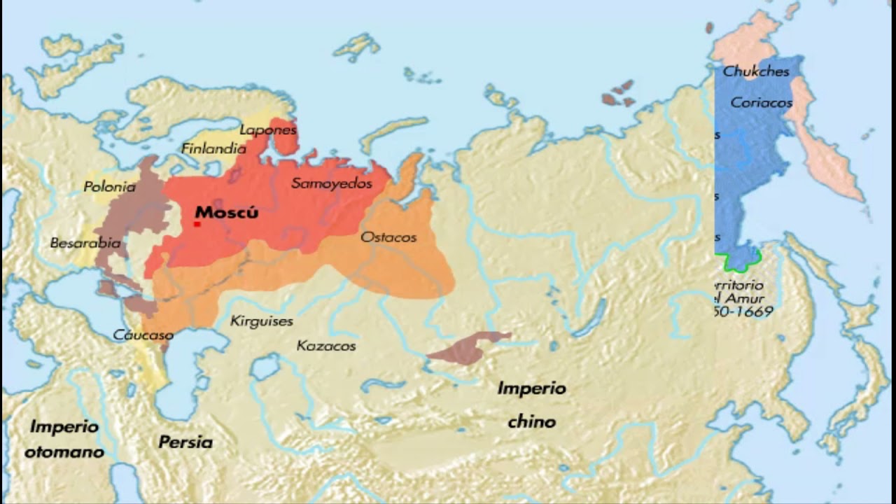 Imperio ruso mapa - YouTube