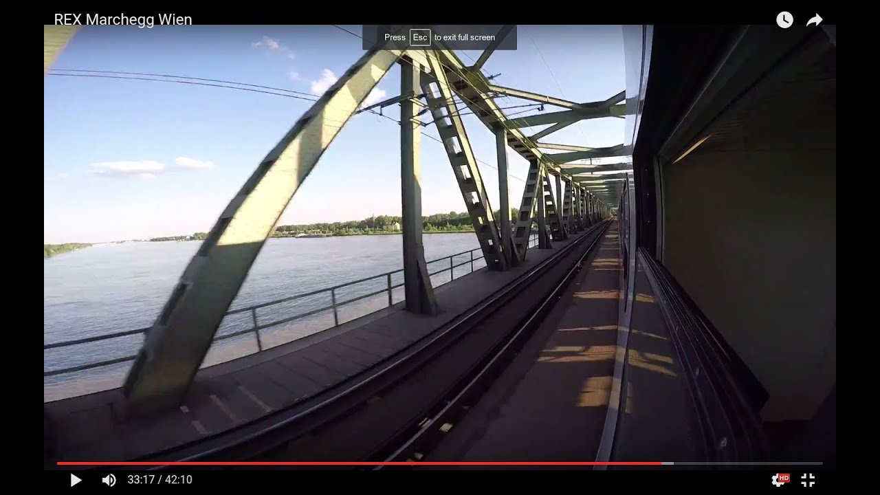 ÖBB REX 2531 Marchegg to Vienna - Single track Diesel Service - HD ...