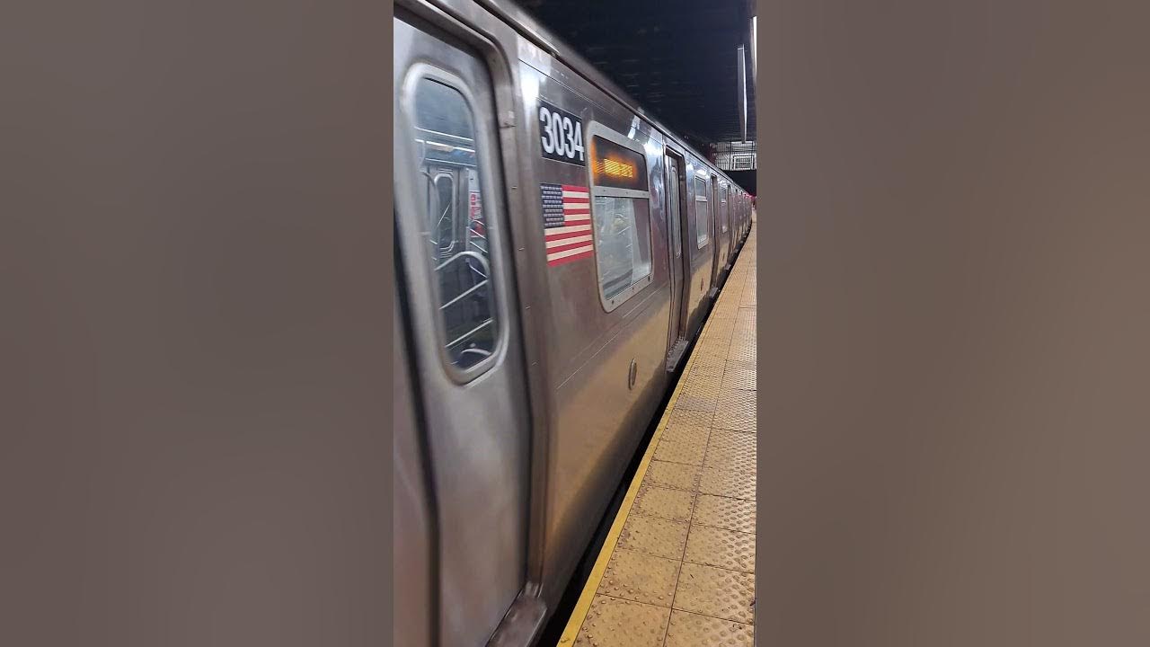 Manhattan Bound R179 A train entering and leaving Utica Avenue - YouTube