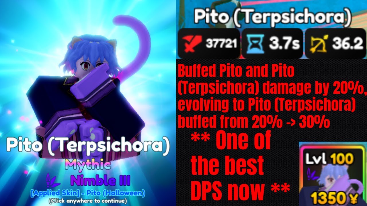 New Buffed Level 100 Evolved Pitou + Halloween Skin - YouTube