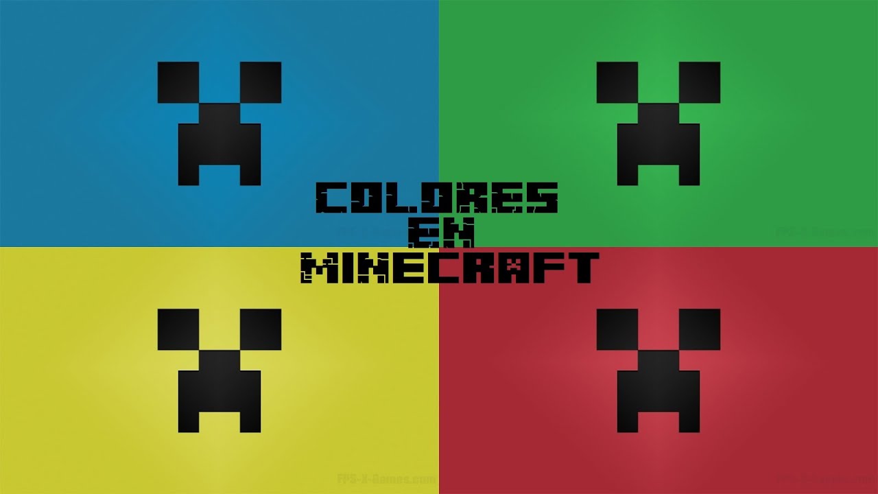 COLORES en minecraft - YouTube