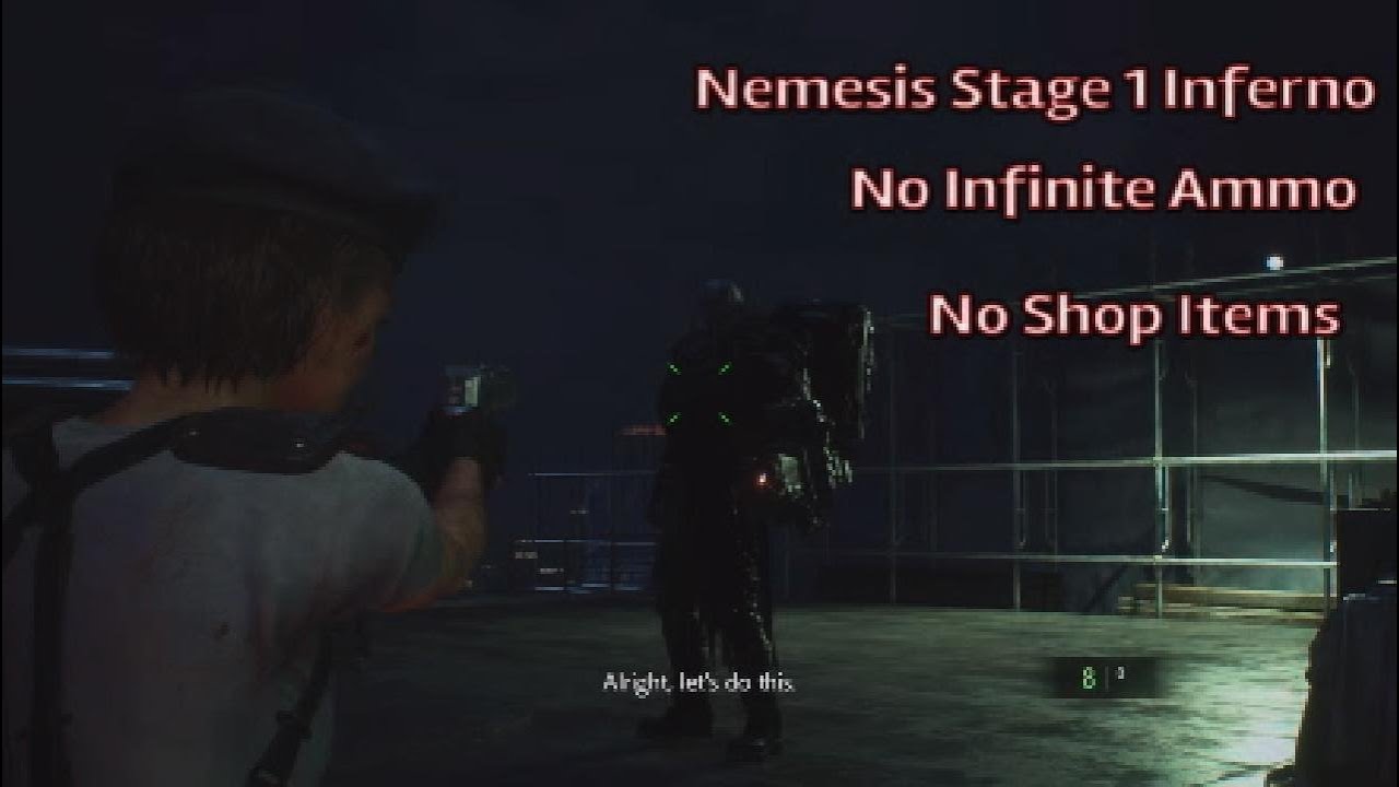 Nemesis stage 1 Inferno RE3 Remake (No infinite Ammo/No Shop Items ...
