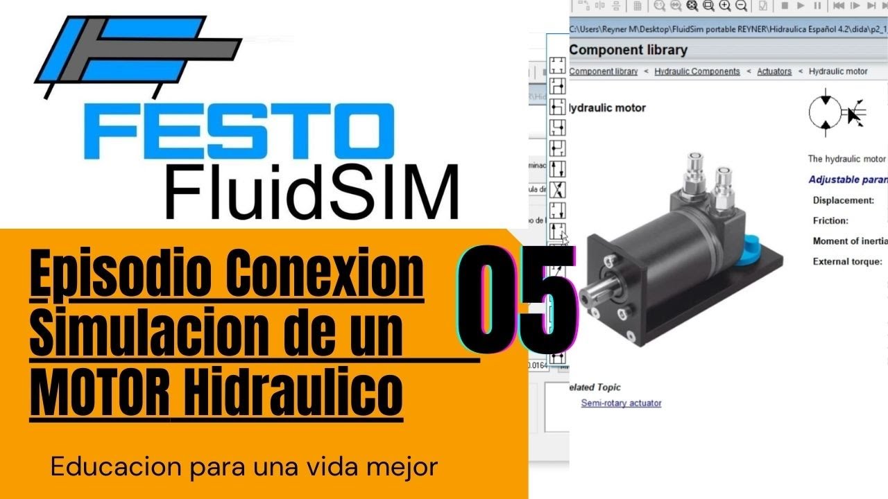 Episodio 05 Conexion y Simulacion de un Motor Hidraulico FluidSim ...
