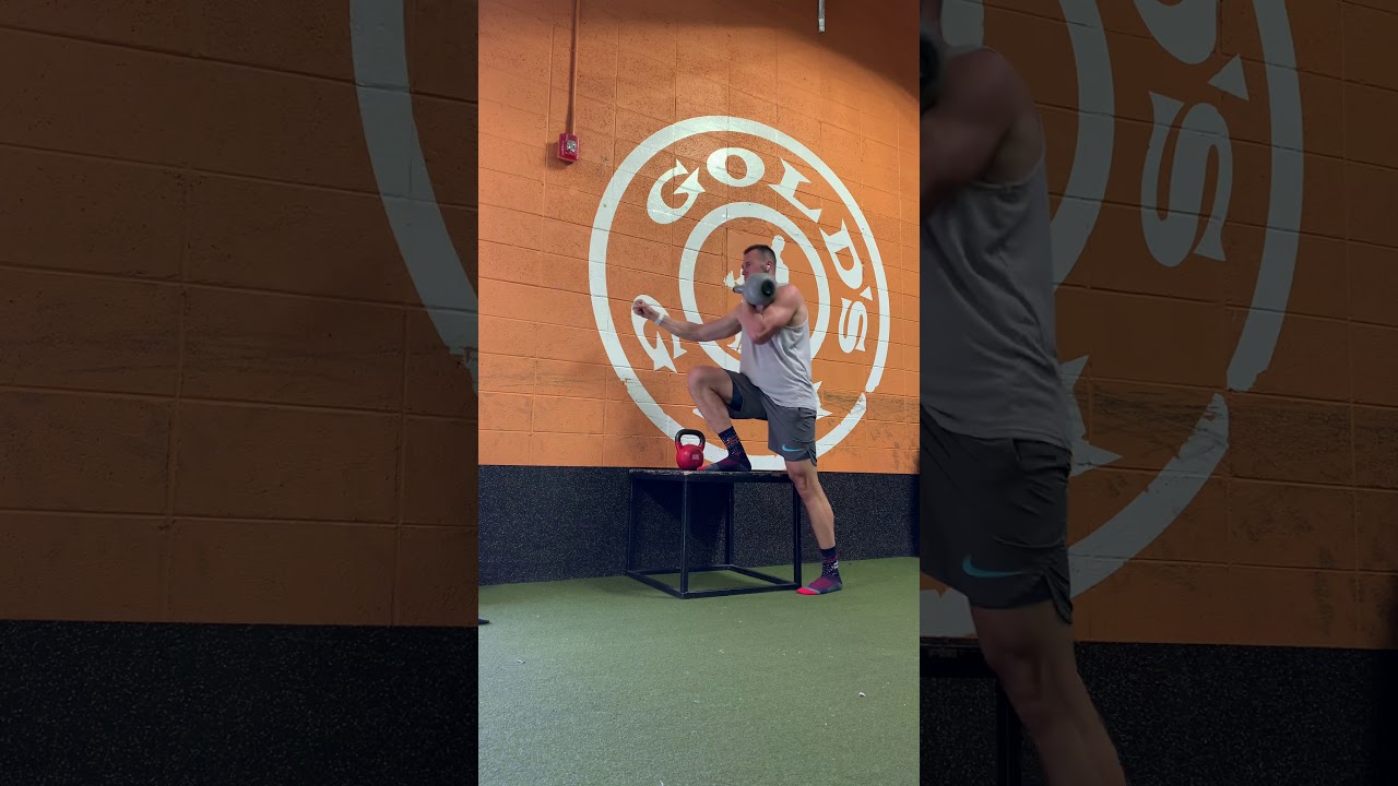 Single Arm KB Front Rack Lateral Box Step Up - YouTube
