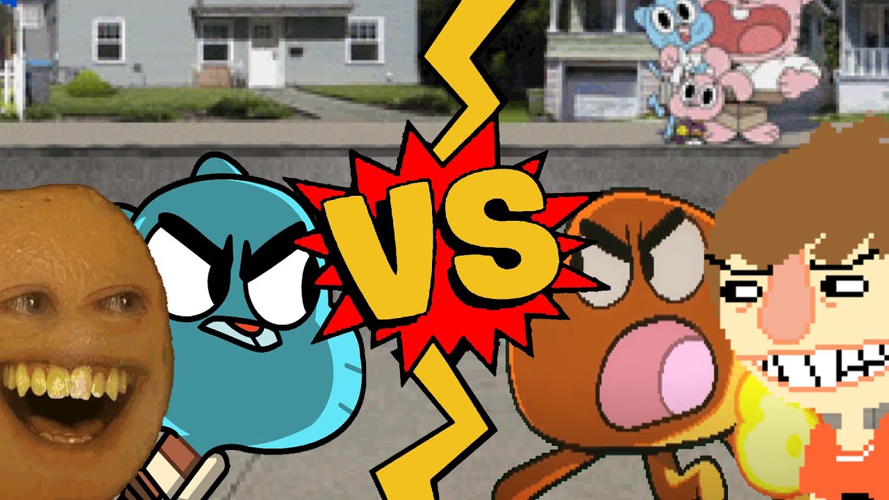 M.U.G.E.N Battles | Gumball/Annoying Orange vs Fred Figglehorn/Darwin ...