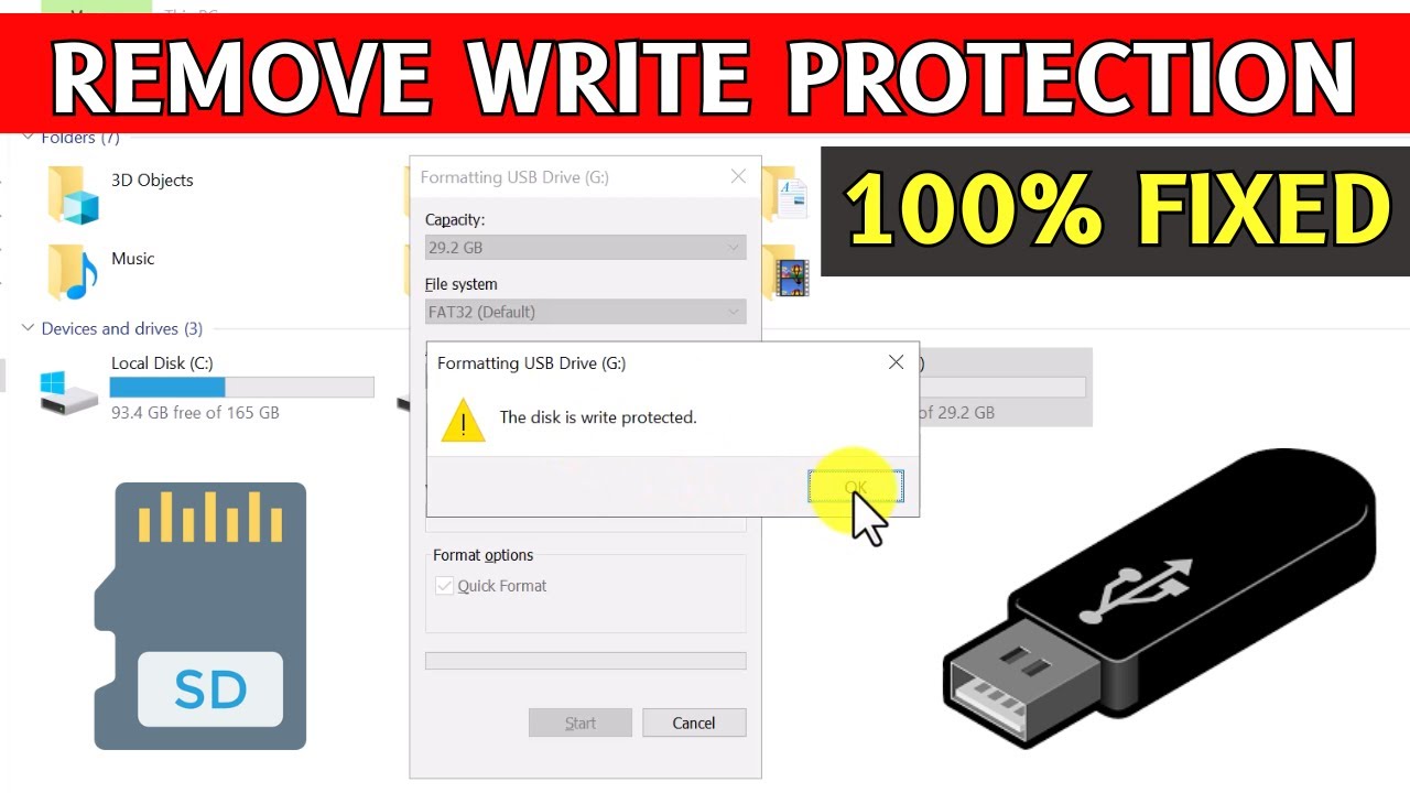 3 SHOCKINGLY Easy Ways to Remove Write Protection from USB Drive or SD ...