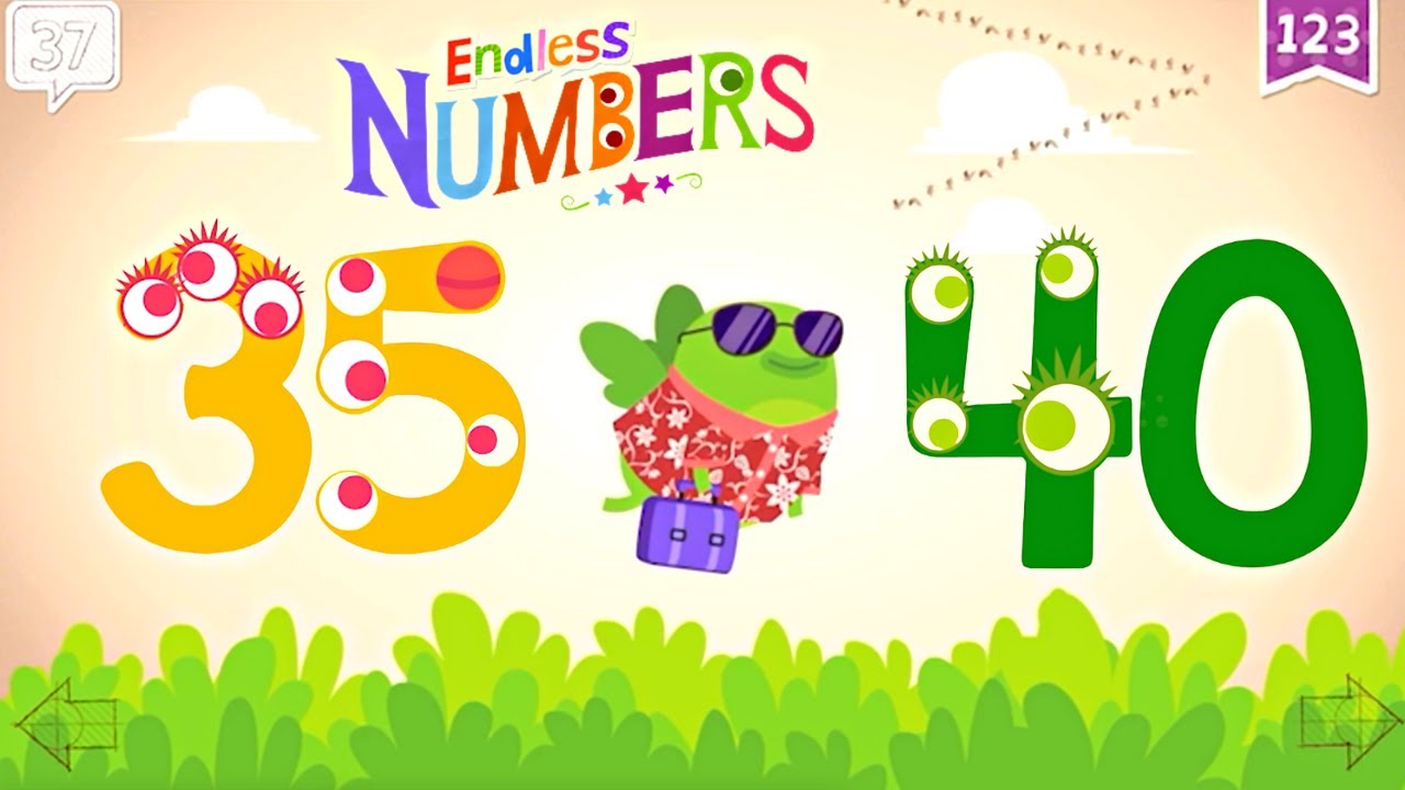 Endless Numbers 35 - 40 | Meet Number Thirty-five to Forty | Fun ...