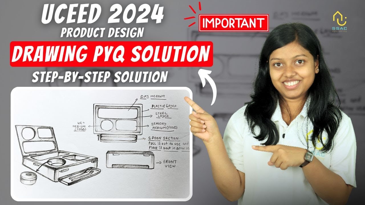 UCEED 2024 Product Design Drawing PYQ ️ | Step-by-Step Solution + Tips ...