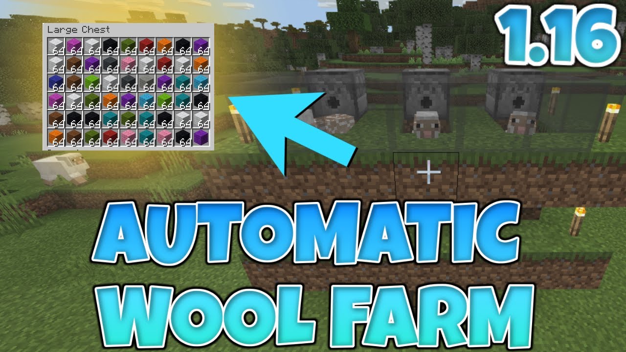 1.16 EASY AUTO WOOL SHEEP FARM! [Minecraft Bedrock, Windows 10, Xbox ...