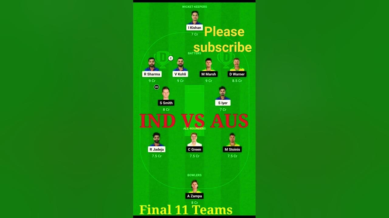 India vs Australia Dream11 Team 2023, IND vs AUS Dream11 Prediction ... India vs Australia Dream11 Team 2023, IND vs AUS Dream11 Prediction ...