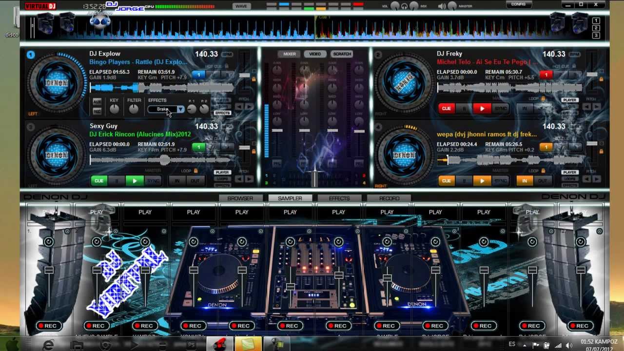" SKIN DENON 2012 " (NUEVO) PARA DJ VIRTUAL 7 PRO private - YouTube