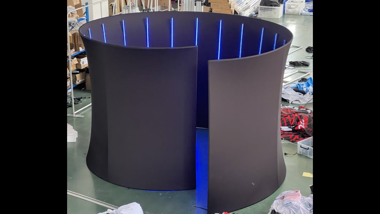 Milin Displays 360 enclosure RGB LED spiral booth for photobooth 360 ...