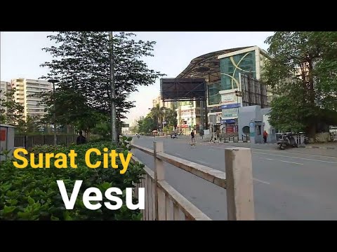 Surat City VIP Road Vesu South West Zone Morning walk 4k UKD 2023 New ...