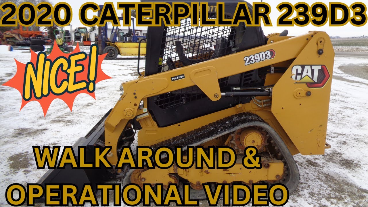 2020 Caterpillar 239D3 Skid Steer Loader Walk Around & Operational ...