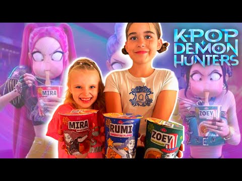 LAV DINE EGNE K-POP DEMON HUNTERS NUDLER! 🍜✨ DIY Guide med Rumi, Mira & Zoey