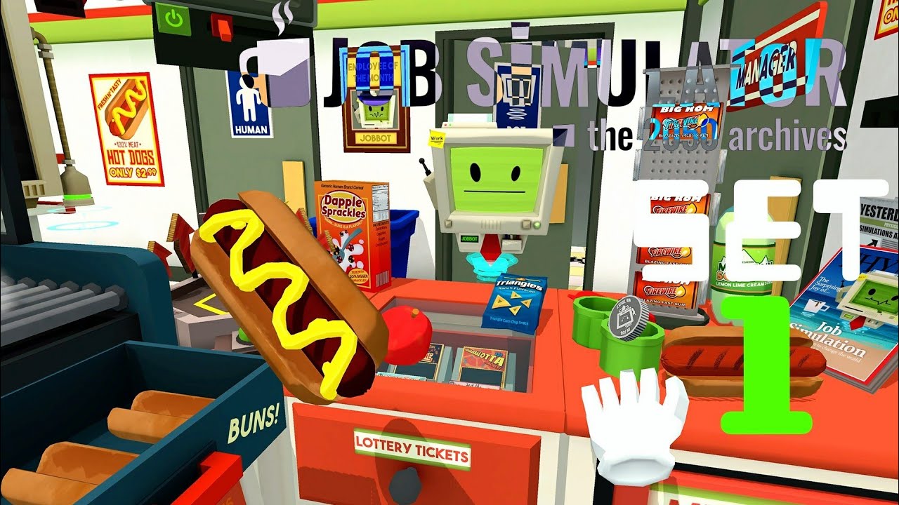 CONVENIENT STORE CLERK | Job Simulator | Set 1 PSVR ☕🤖 LIVE Stream ...