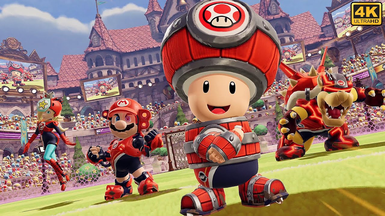 Toad Vs. Bowser Jr. - Mario Strikers: Battle League ⁴ᴷ Switch - YouTube
