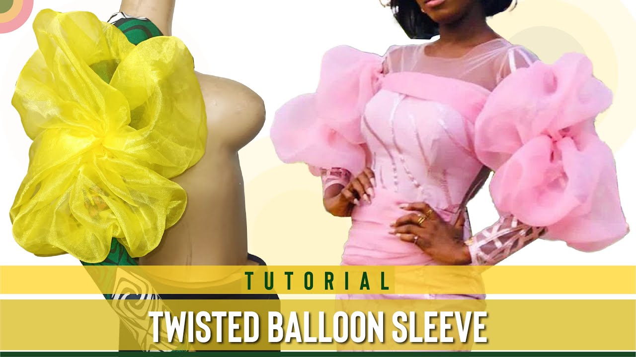 TWISTED RUFFLED BALLOON SLEEVE TUTORIAL - YouTube