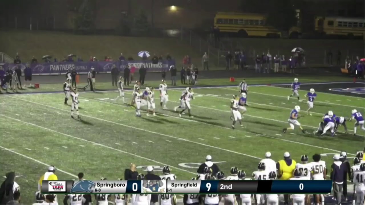 Replay High School Football Springboro Vs Springfield Ohio 2019 - YouTube
