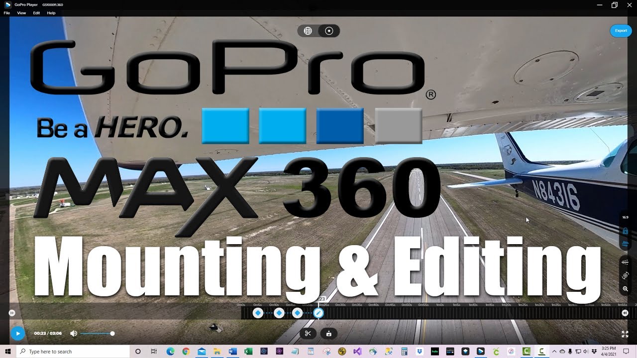 GoPro Max 360 Flight - Aircraft Camera Mounting - Video Editing in Post ...
