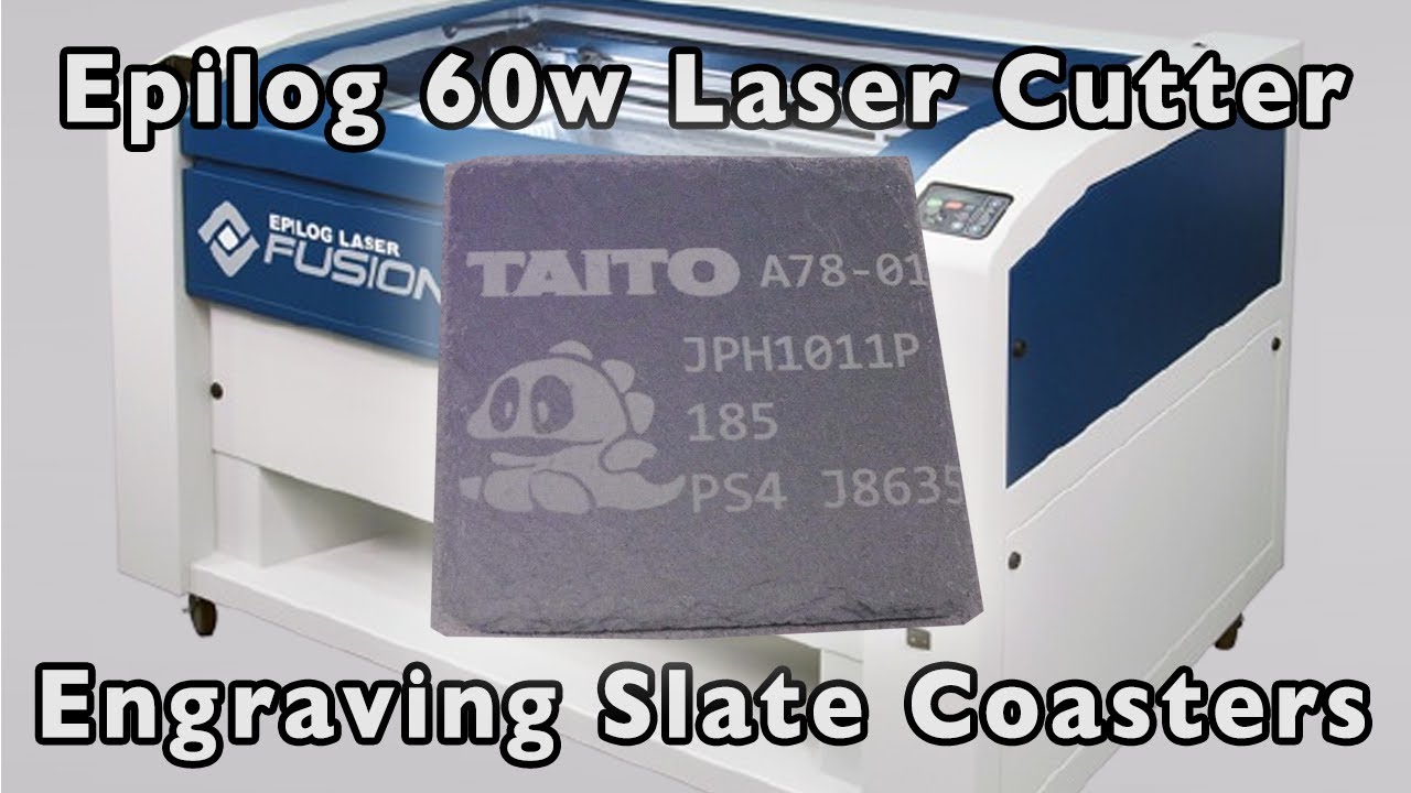 Engraving CPU artwork on slate coasters with an Epilog Laser ...