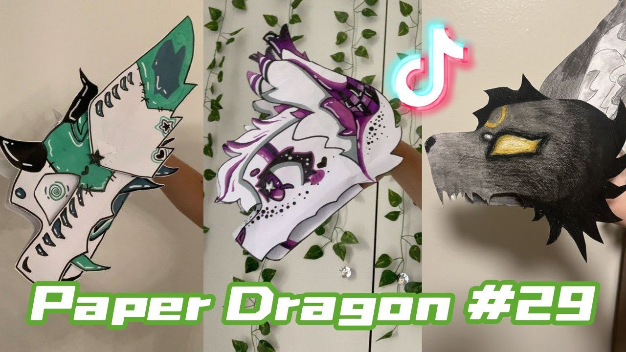 Dragon Puppet Crafts - Paper Dragon TikTok Compilation #29 - YouTube