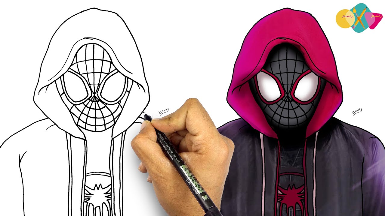 How to DRAW SPIDER MAN MILES MORALES - Spider-Man: Across The Spider ...