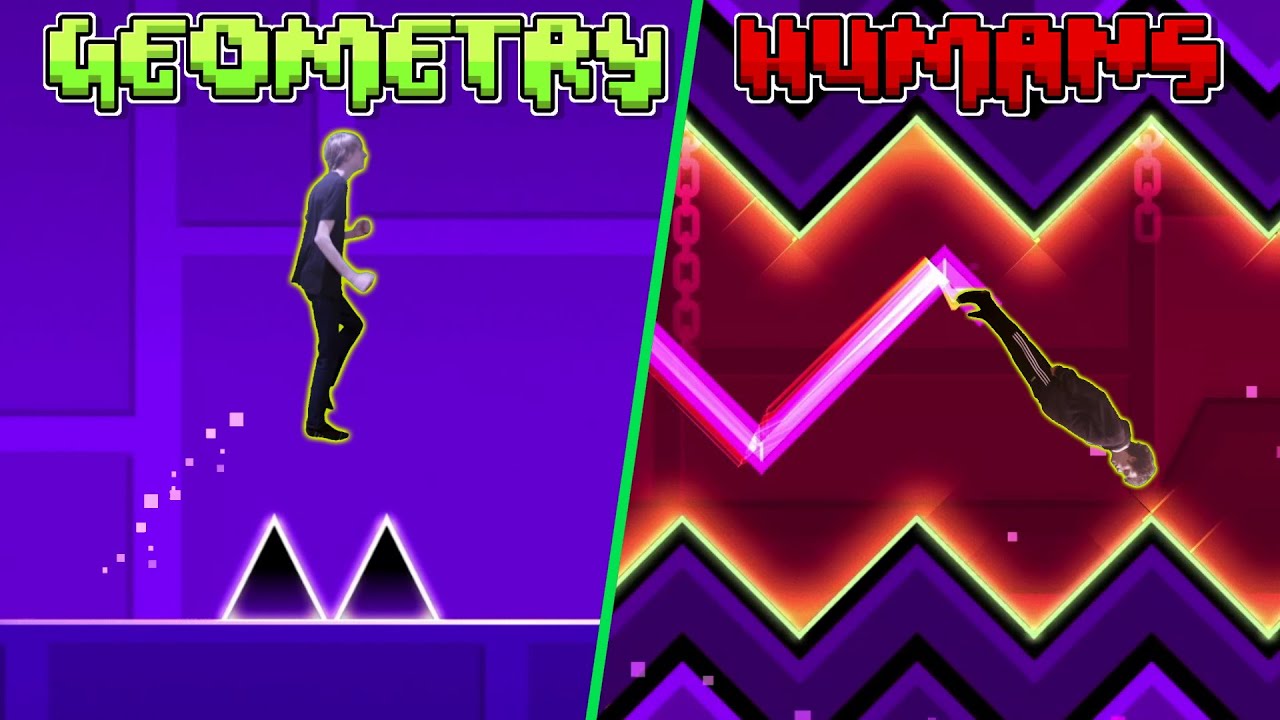 If Geometry Dash Was GEOMETRY HUMANS - YouTube