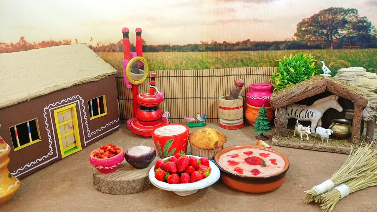 Miniature Cream Strawberry Delight Dessert Recipes | Miniature Cooking ...
