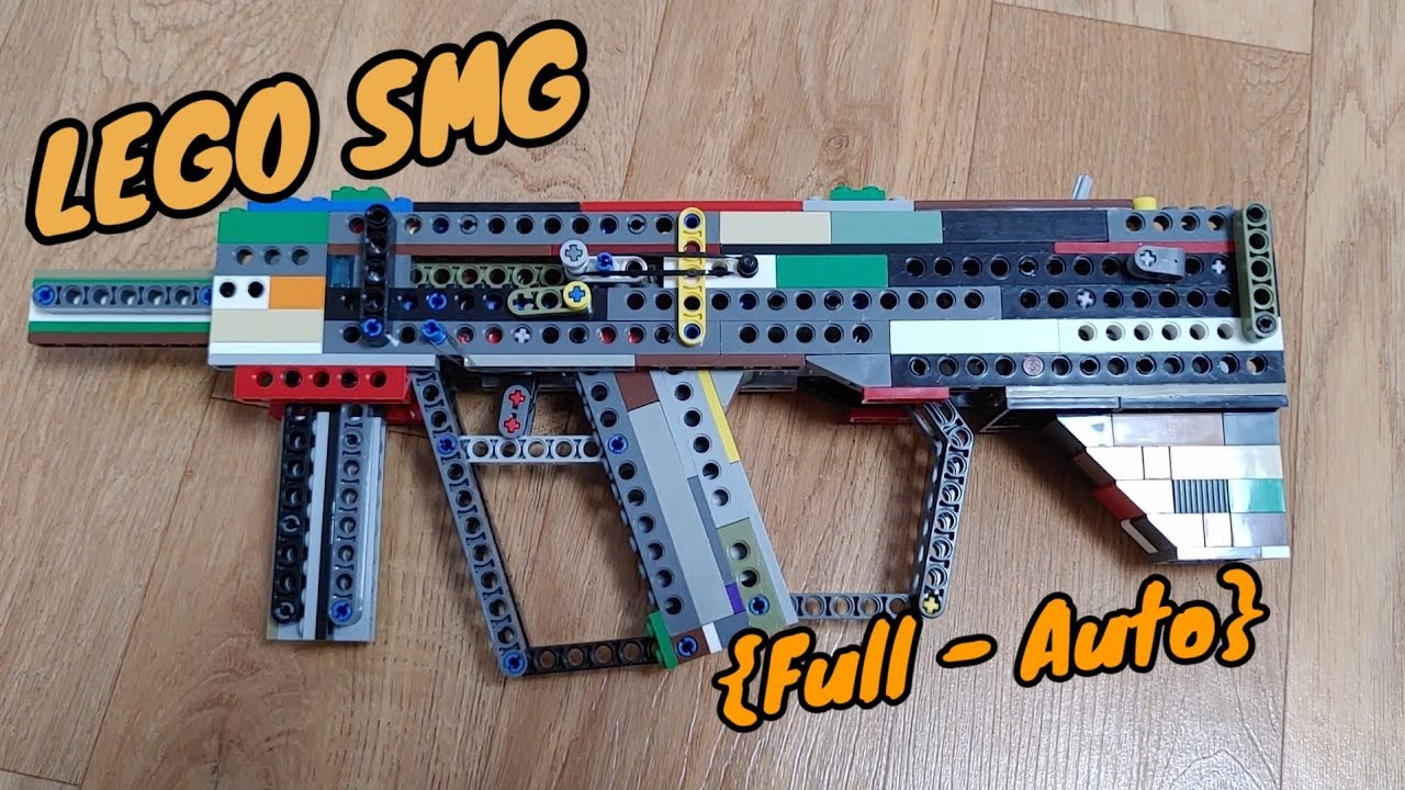 LEGO SMG 'Full-Auto' 레고 연사 고무줄총 - YouTube