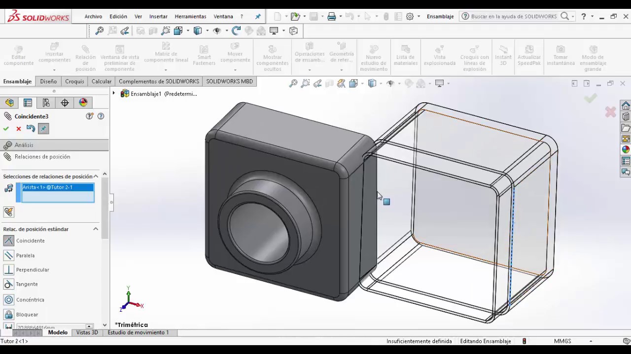 4 SolidWorks - Introducción a Ensamblajes - YouTube