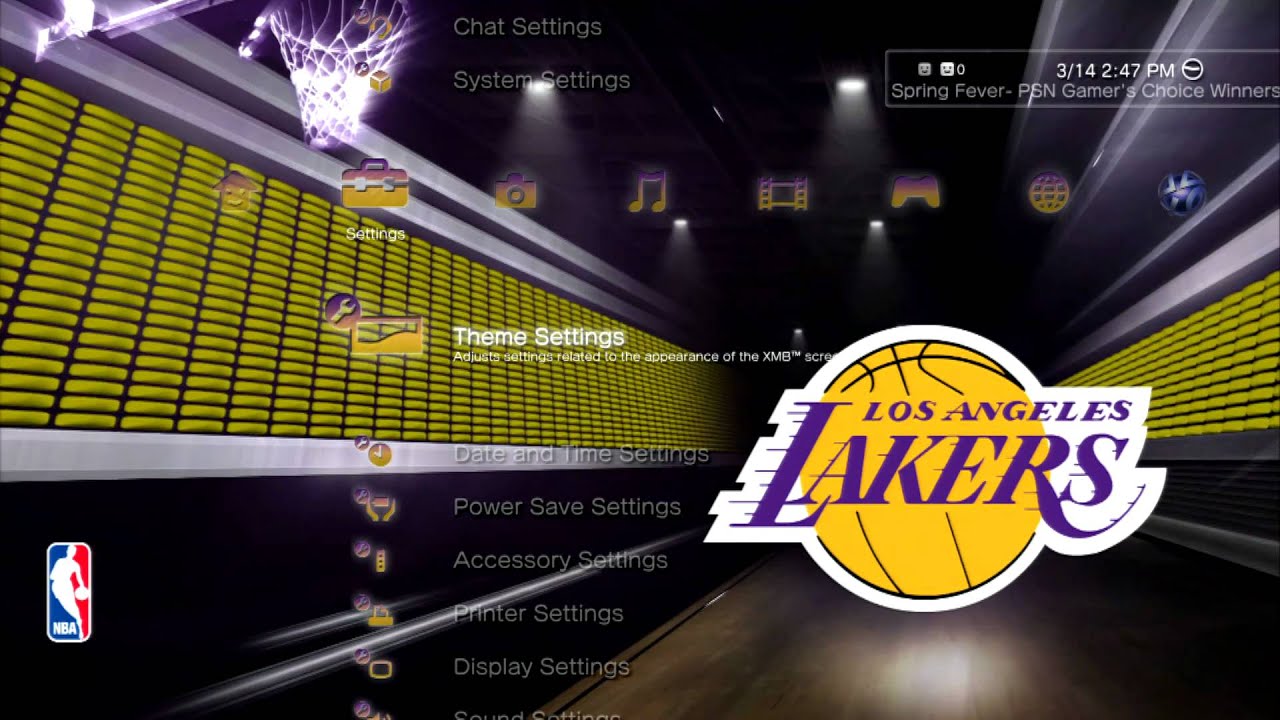 LA Lakers Dynamic PS3 Theme - YouTube
