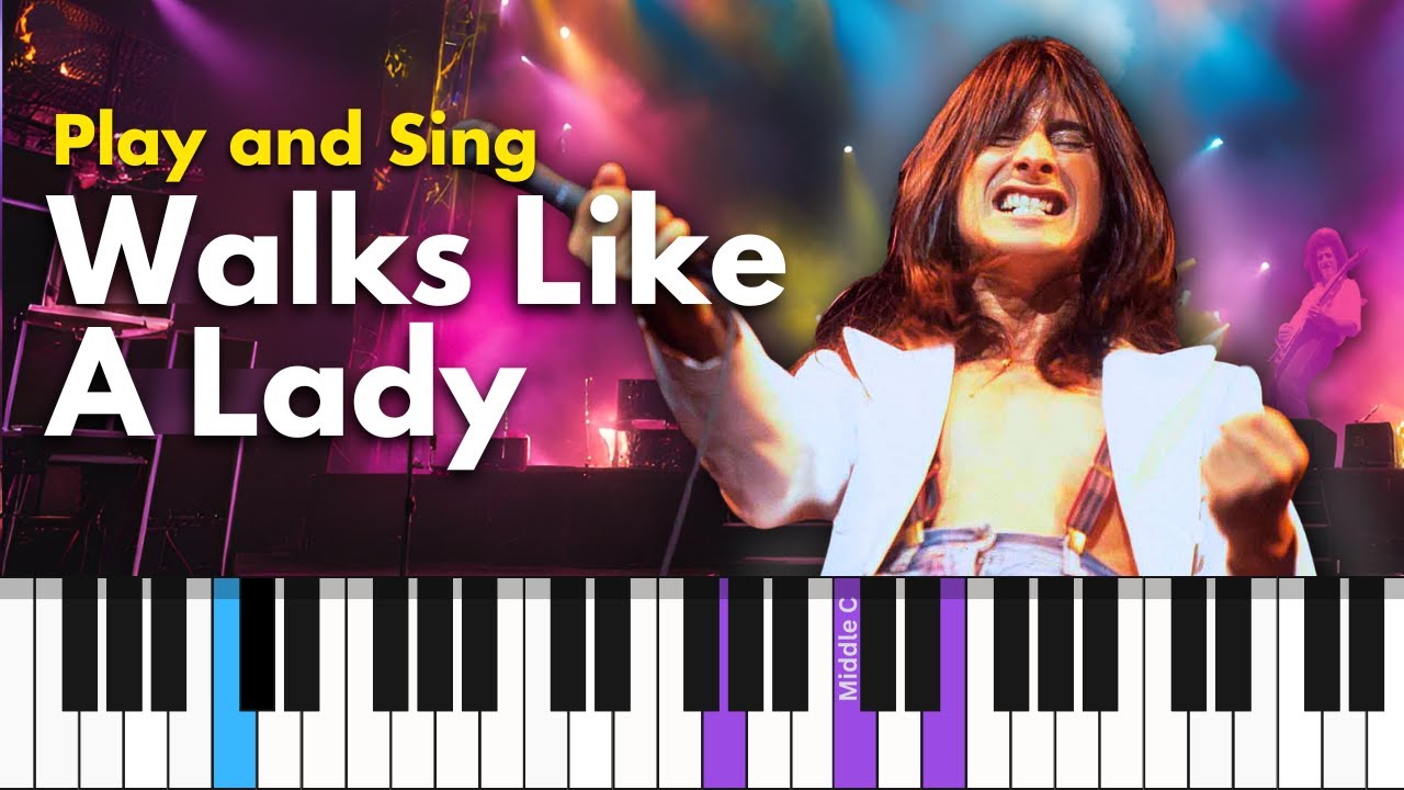 How to play WALKS LIKE A LADY by Journey - Piano for Singing Along ...