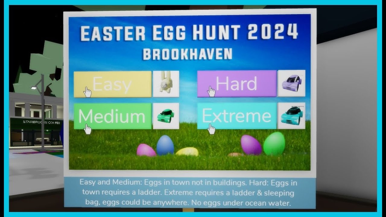 BROOKHAVEN EASTER EGG HUNT 2024 - HARD [ x25 EGGS - Roblox ] - YouTube