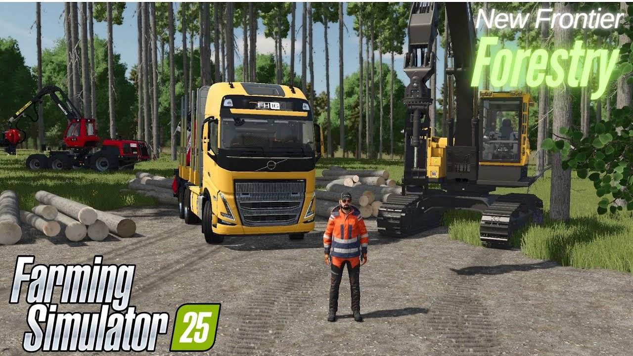 FS25 Forestry on New Frontier | Logging in Private Forests | Farming ...