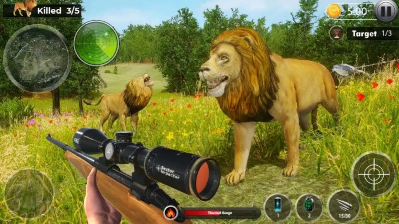 Hunt Wild Animals In Jungle Lion # Lion Hunting & Shooting With Sniper ...
