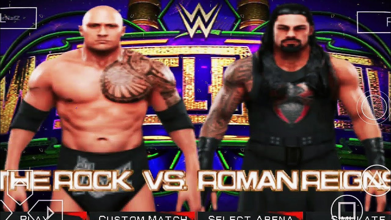 WWE 2k19 Main Event WrestleMania Roman Reigns VS Rock Gameplay - YouTube