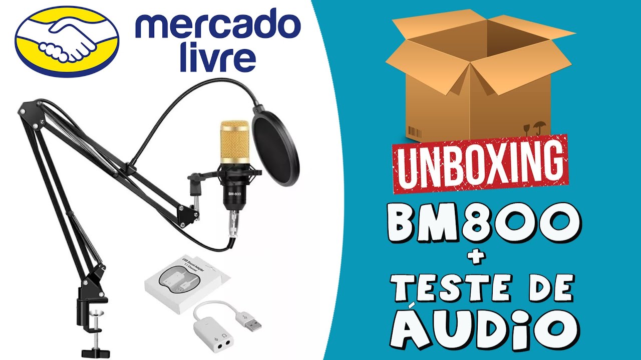 Unboxing BM800 + Testes de Audio - YouTube