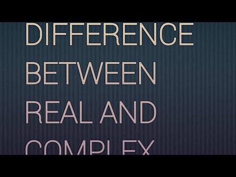 DIFFERENCE BETWEEN REAL AND COMPLEX NUMBER - YouTube
