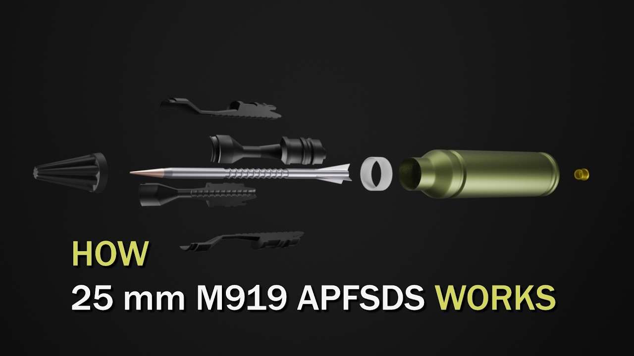 How 25 mm M919 APFSDS Works, Depleted Uranium Round - YouTube