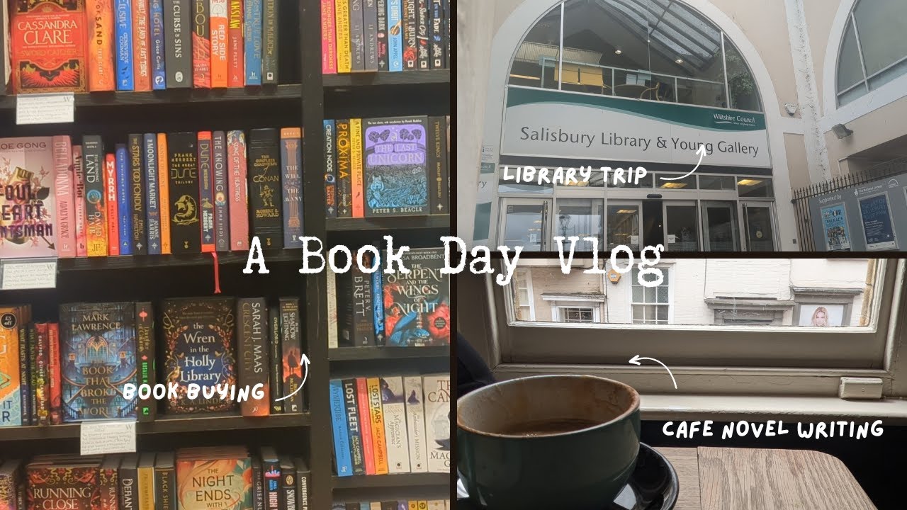 A Book Day | Buying and Writing Fiction, and a Book Haul - YouTube