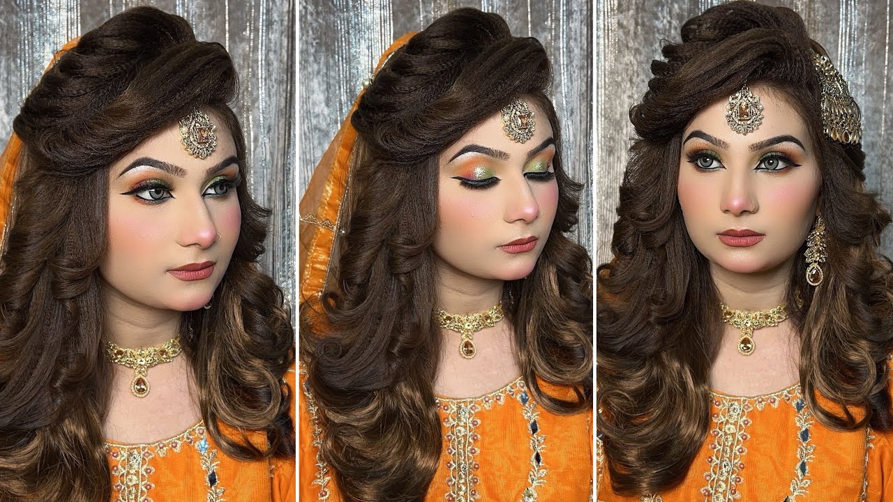 Bridal mehndi makeup | simple and elegant makeup tutorial for wedding ...