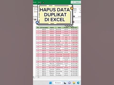 HAPUS DATA DUPLIKAT DI EXCEL #shorts - YouTube